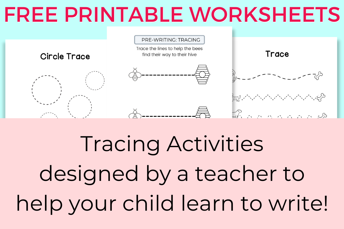 Tracing Worksheets for Preschoolers - Kindergarten Ready Skills